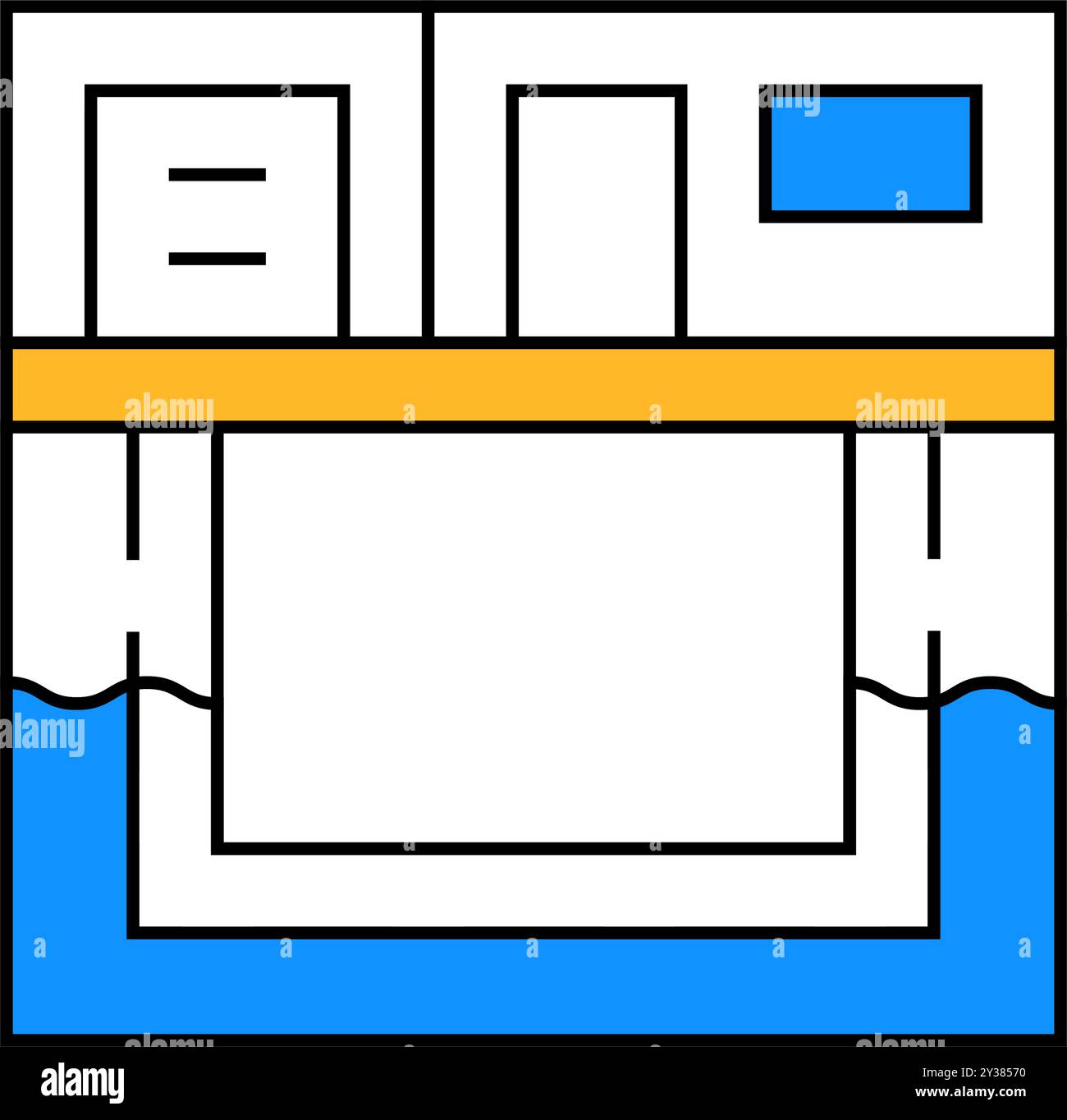 basement waterproofing system icon color illustration Stock Vector ...