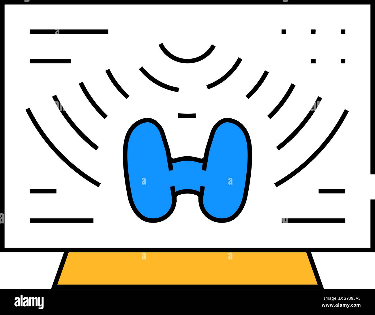 thyroid gland diagnostic icon color illustration Stock Vector Image ...
