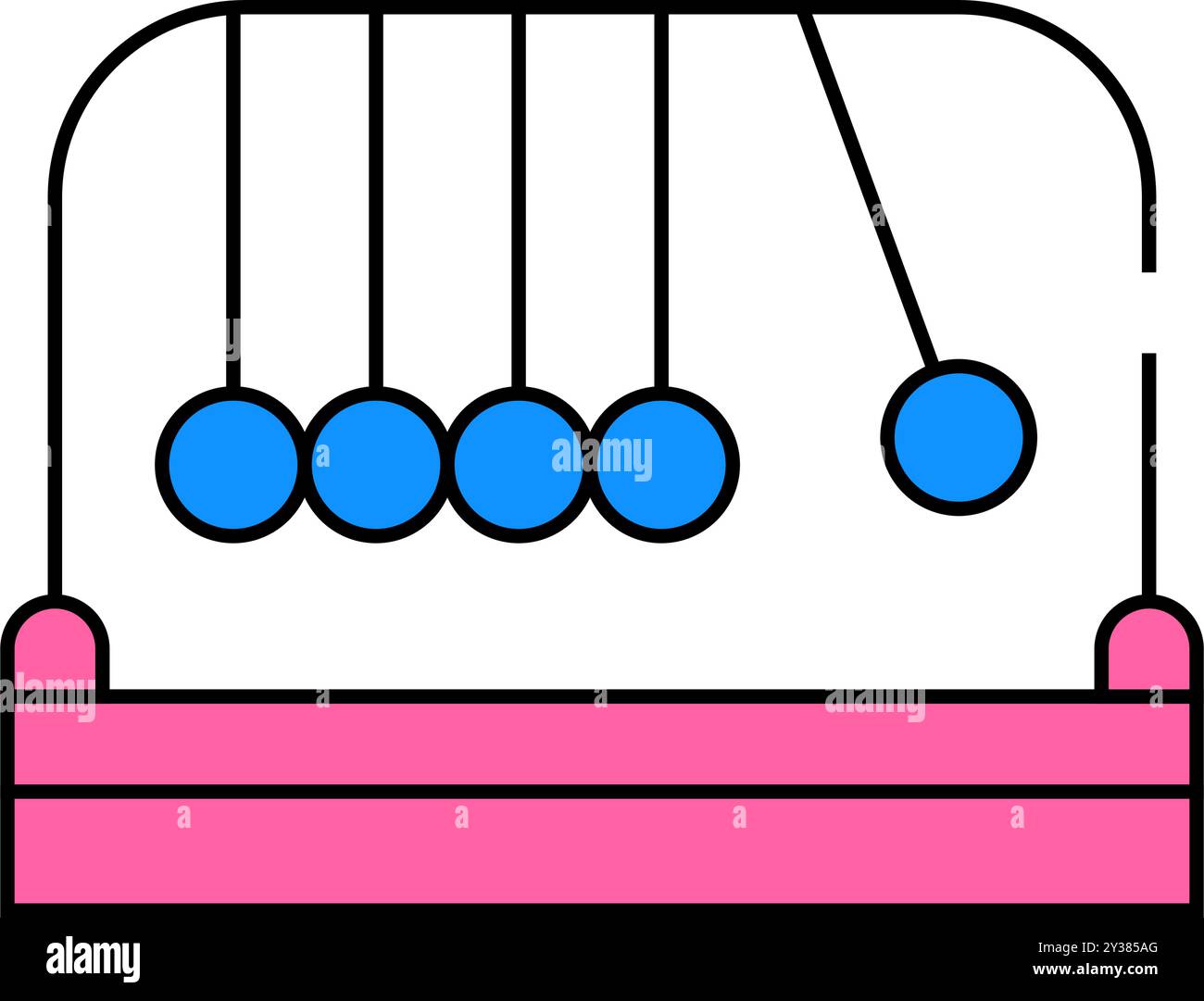 Newton balls icon color hi-res stock photography and images - Alamy