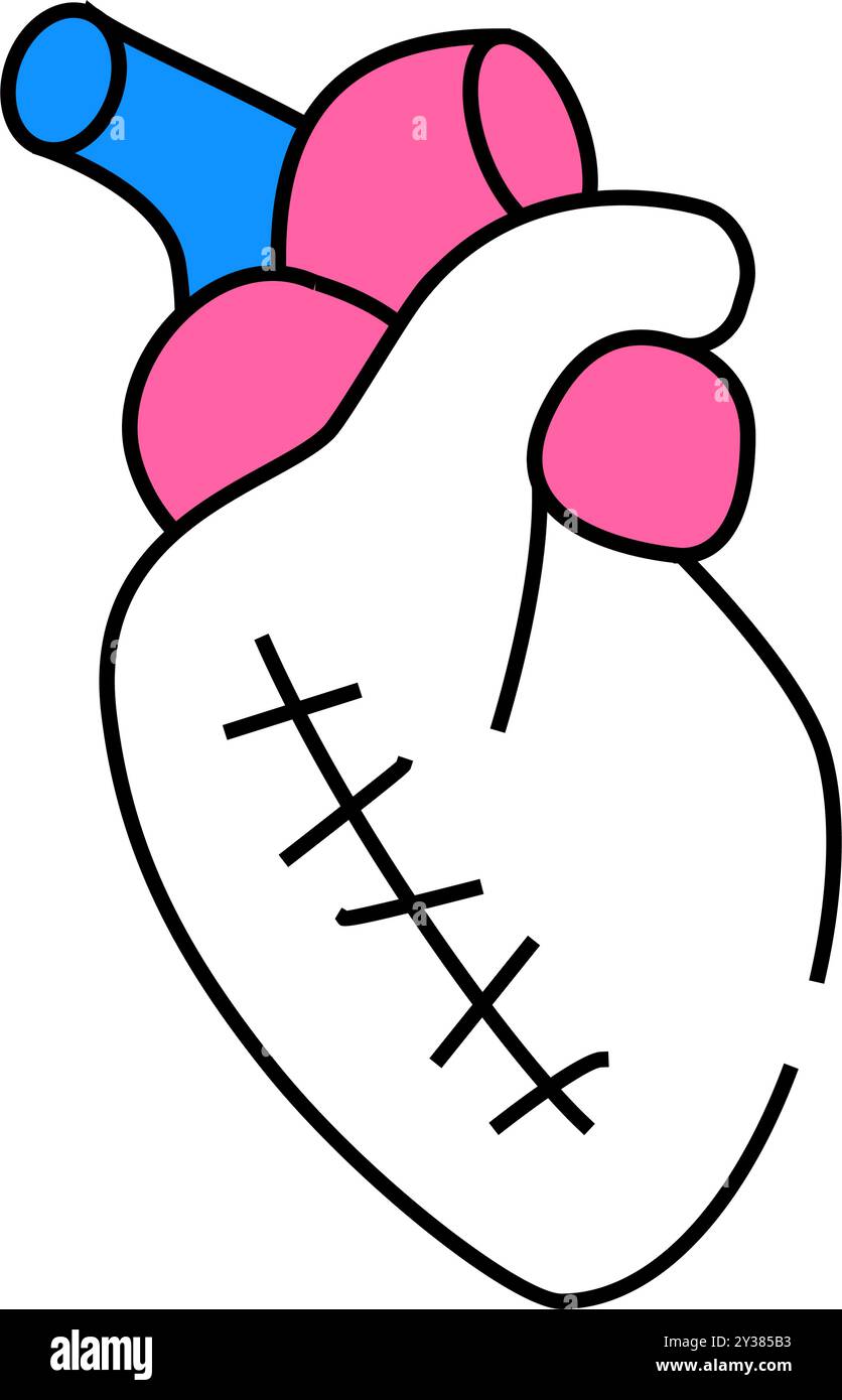 heart attack operation icon color illustration Stock Vector Image & Art ...