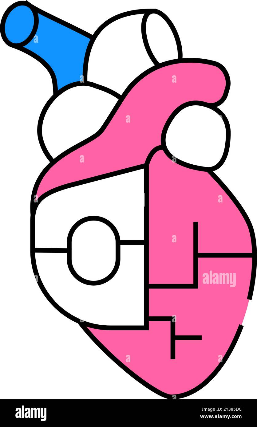 heart pacemaker sign icon color illustration Stock Vector Image & Art ...