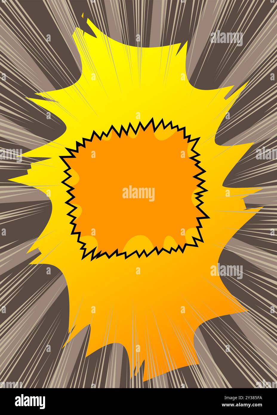 Cartoon background, comic book gray and yellow retro vector comics pop ...