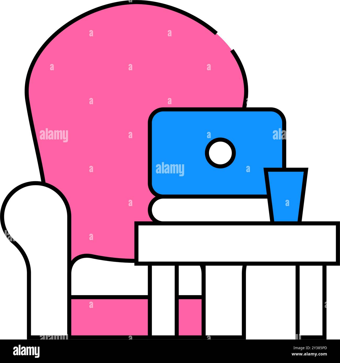 Remote working day Stock Vector Images - Alamy