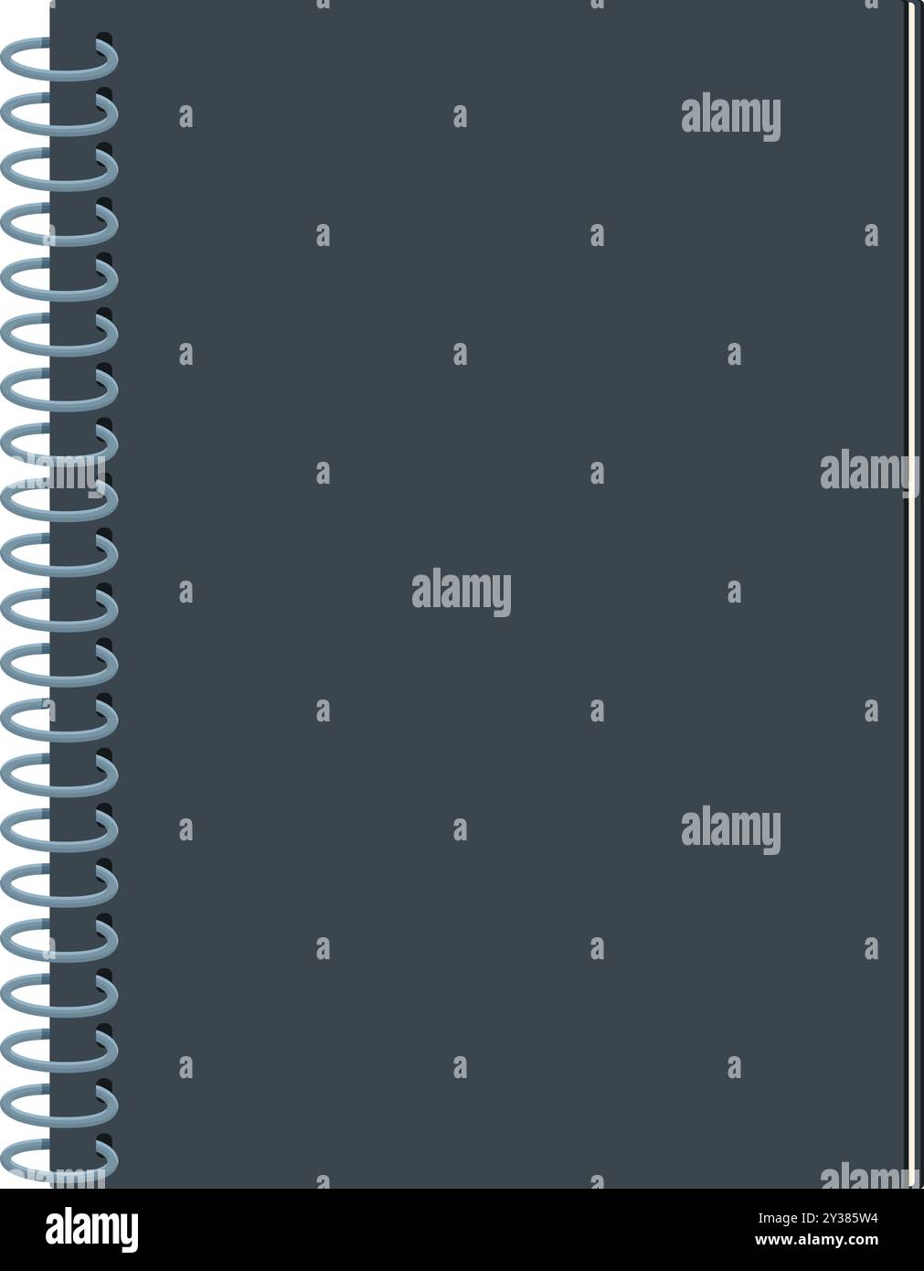 Gray spiral bound notebook Stock Vector Images - Alamy