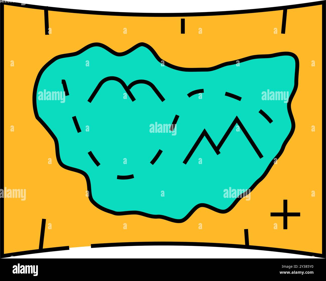 medieval map icon color illustration Stock Vector Image & Art - Alamy