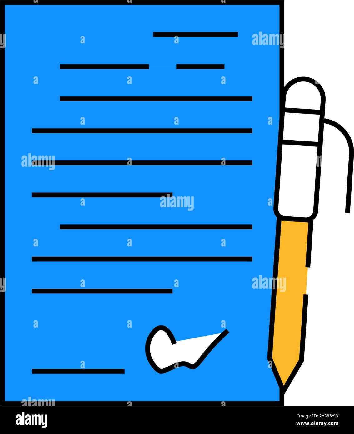 contract signing sign icon color illustration Stock Vector Image & Art ...