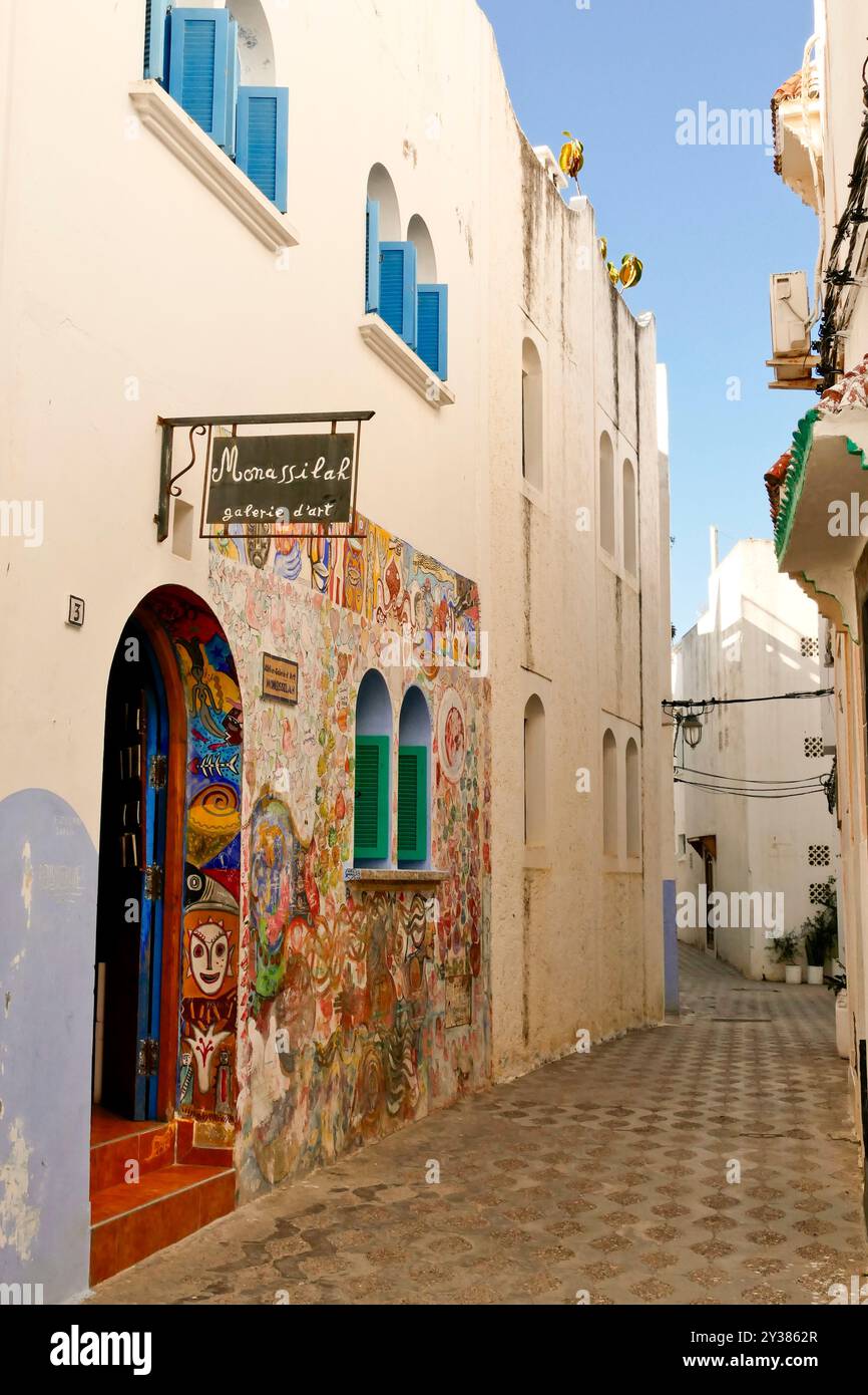 the fortified city of Asilah, on the northwestern tip of Morocco, 42 ...