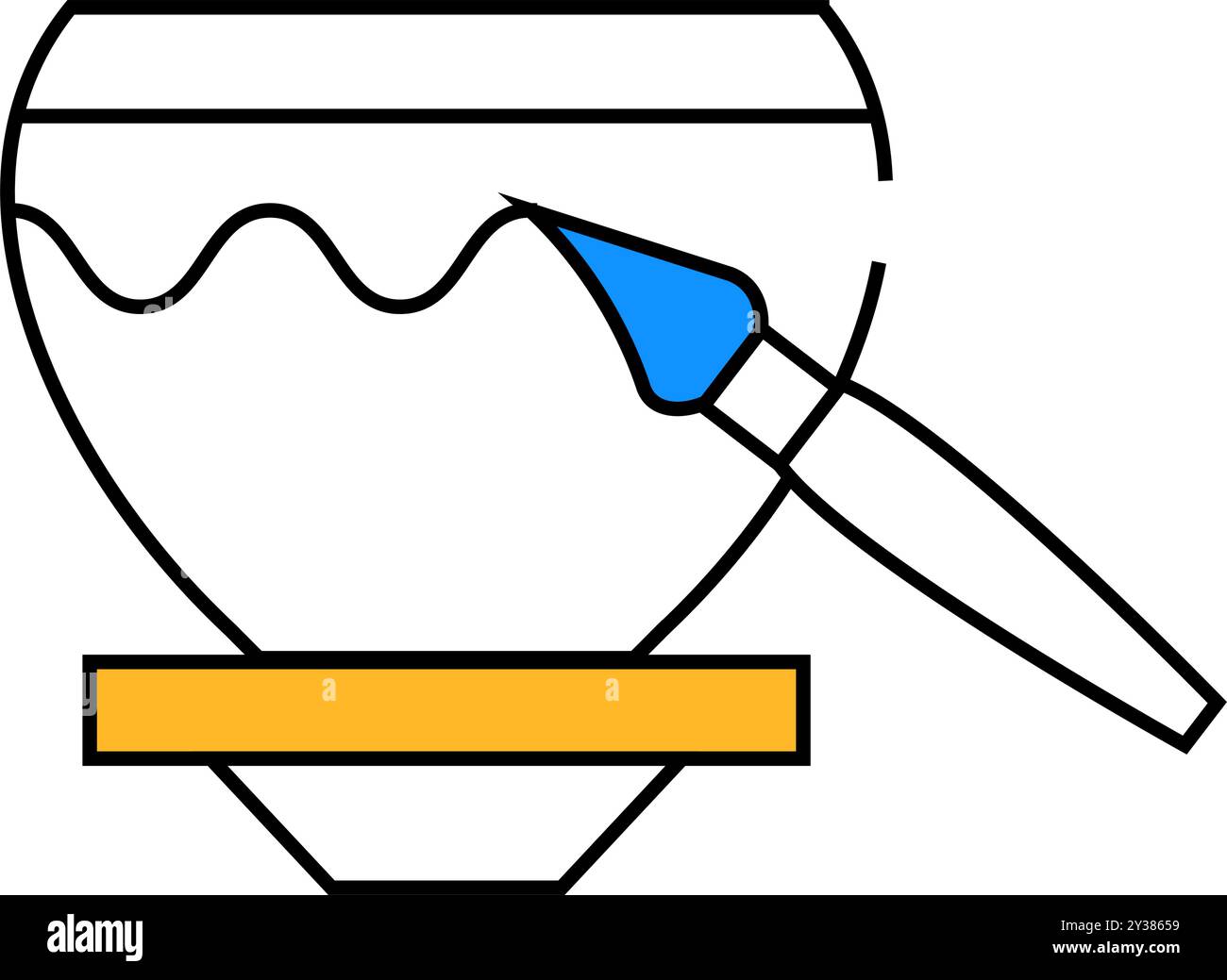 painting pot icon color illustration Stock Vector Image & Art - Alamy