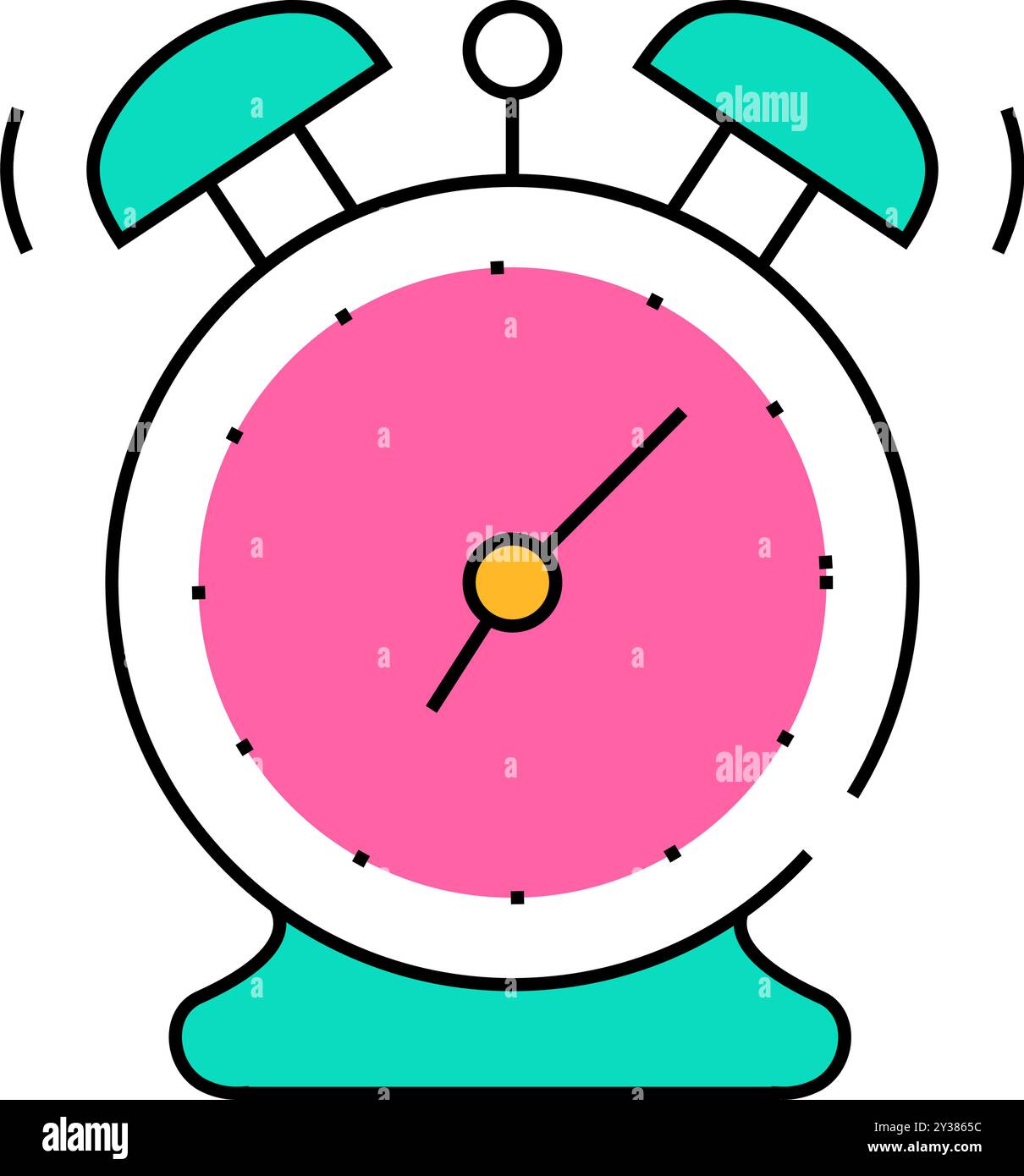 Morning yoga alarm clock Stock Vector Images - Alamy