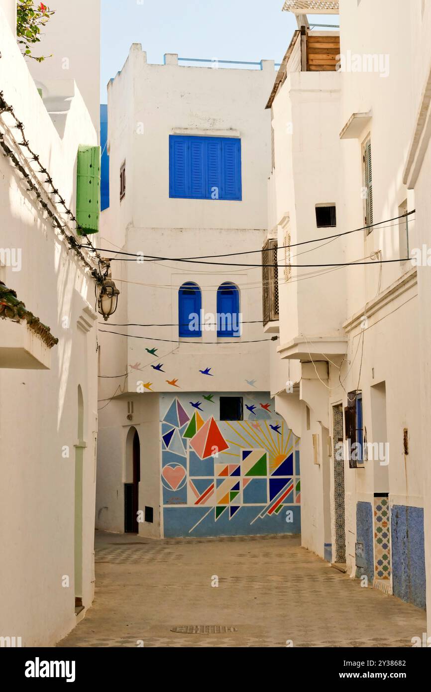 the fortified city of Asilah, on the northwestern tip of Morocco, 42 ...