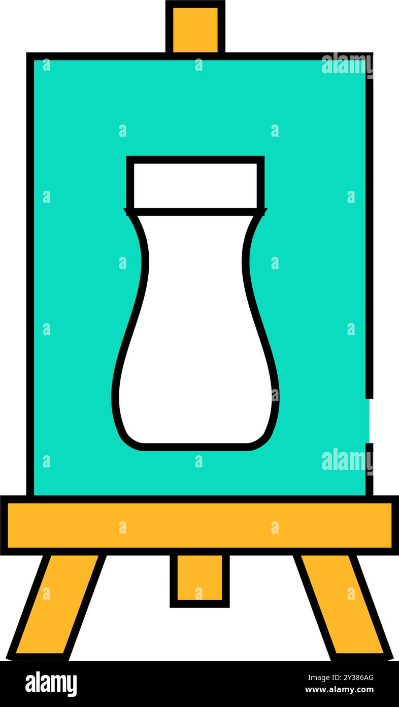 art lesson icon color illustration Stock Vector Image & Art - Alamy