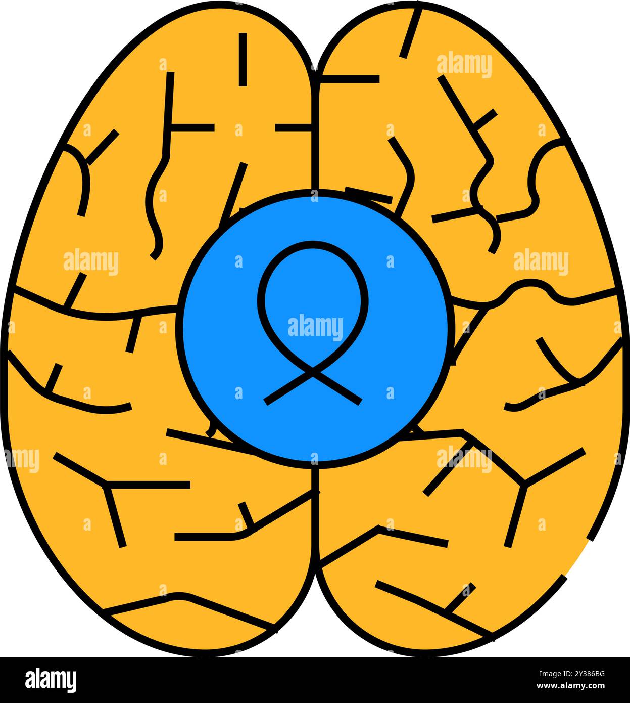 brain cancer sign icon color illustration Stock Vector Image & Art - Alamy