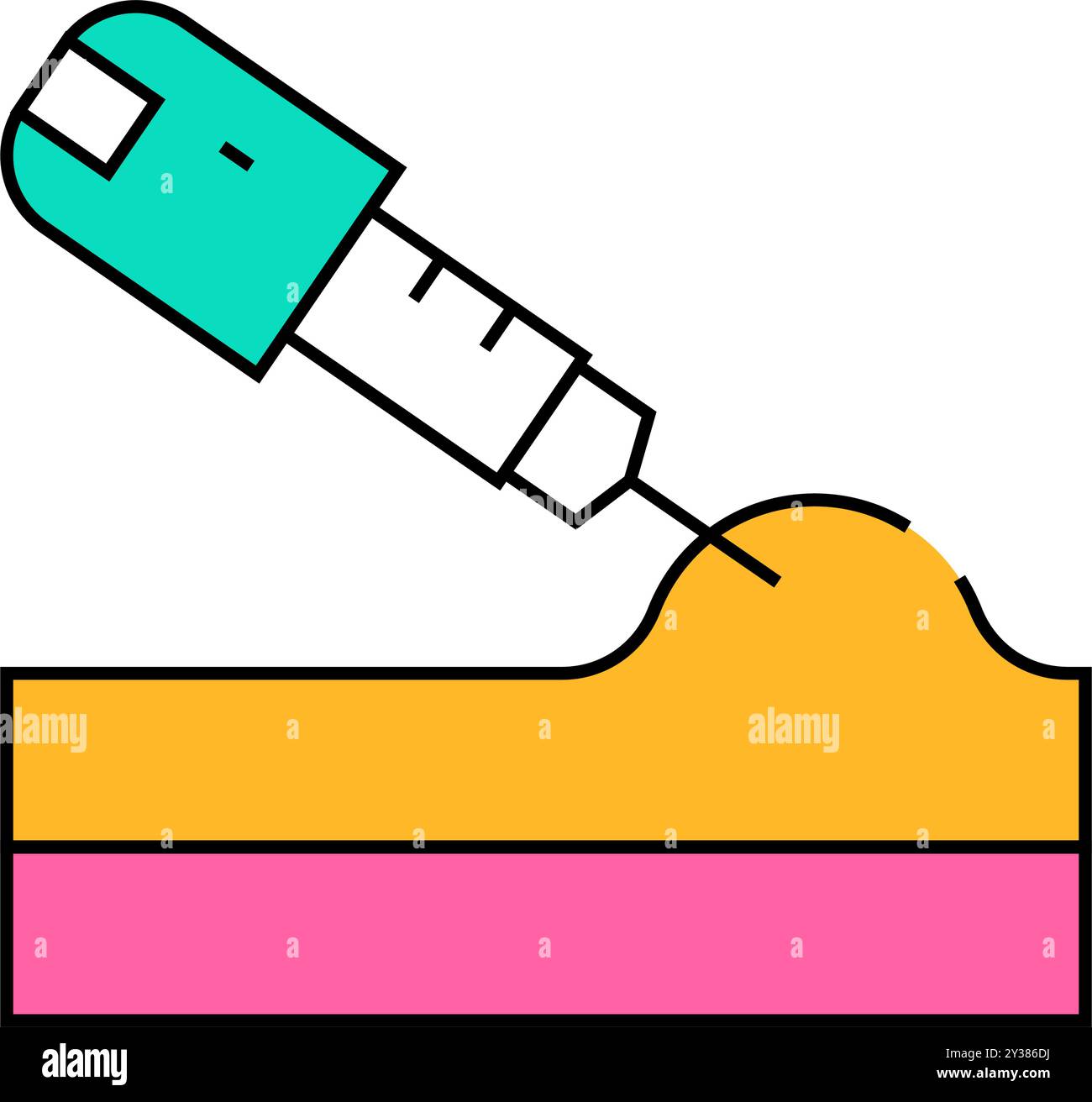 insulin injection icon color illustration Stock Vector Image & Art - Alamy