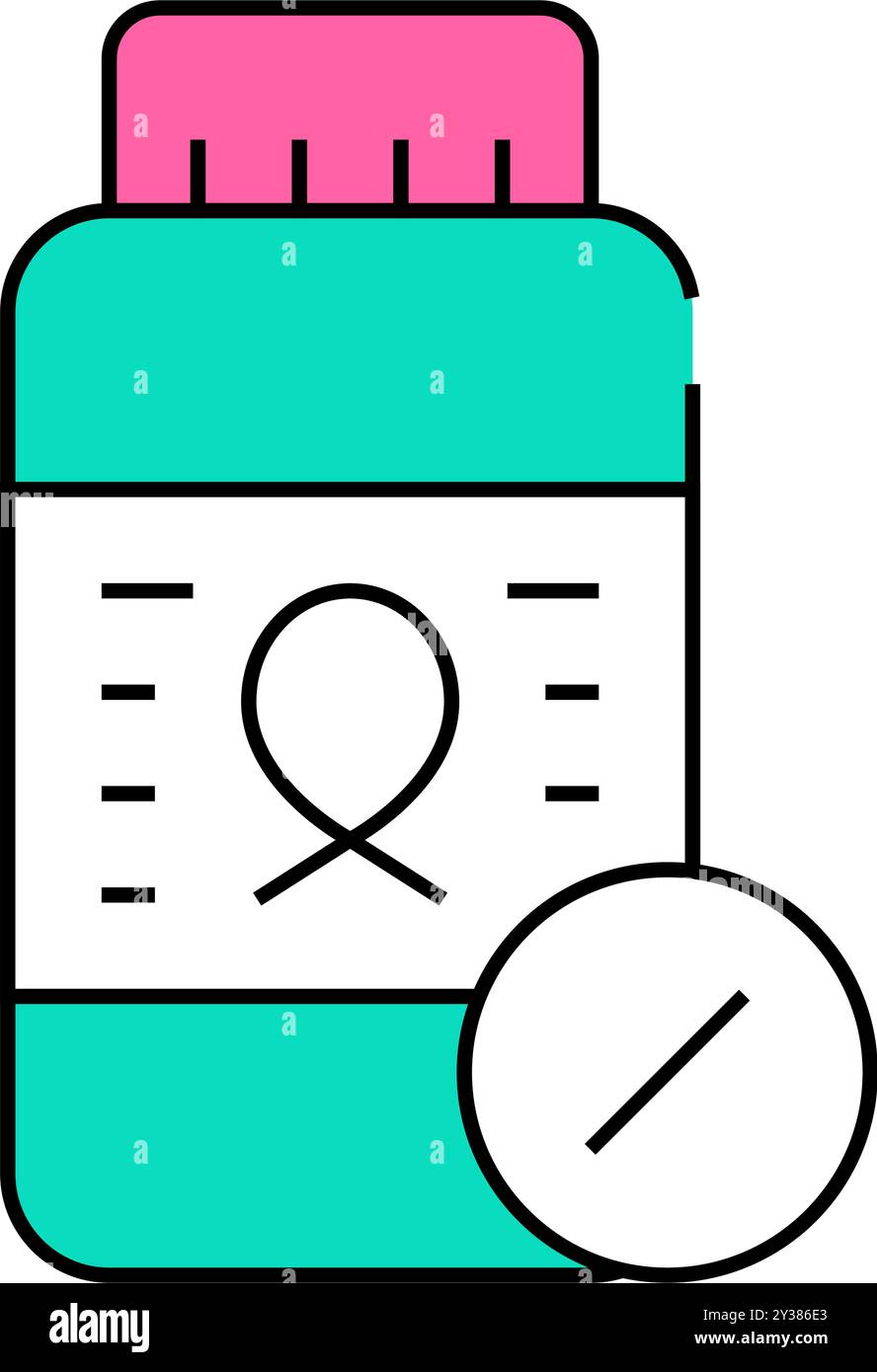 cancer treatment medicine package icon color illustration Stock Vector ...