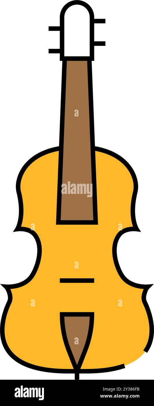 acoustic violin icon color illustration Stock Vector Image & Art - Alamy