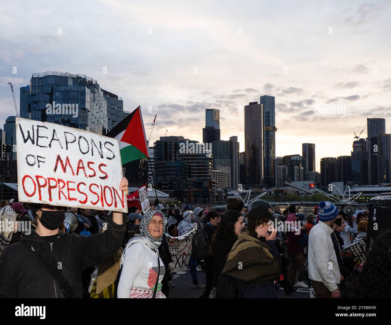 Melbourne, Australia. 11th Sep, 2024. An anti-weapons seen as the sun ...