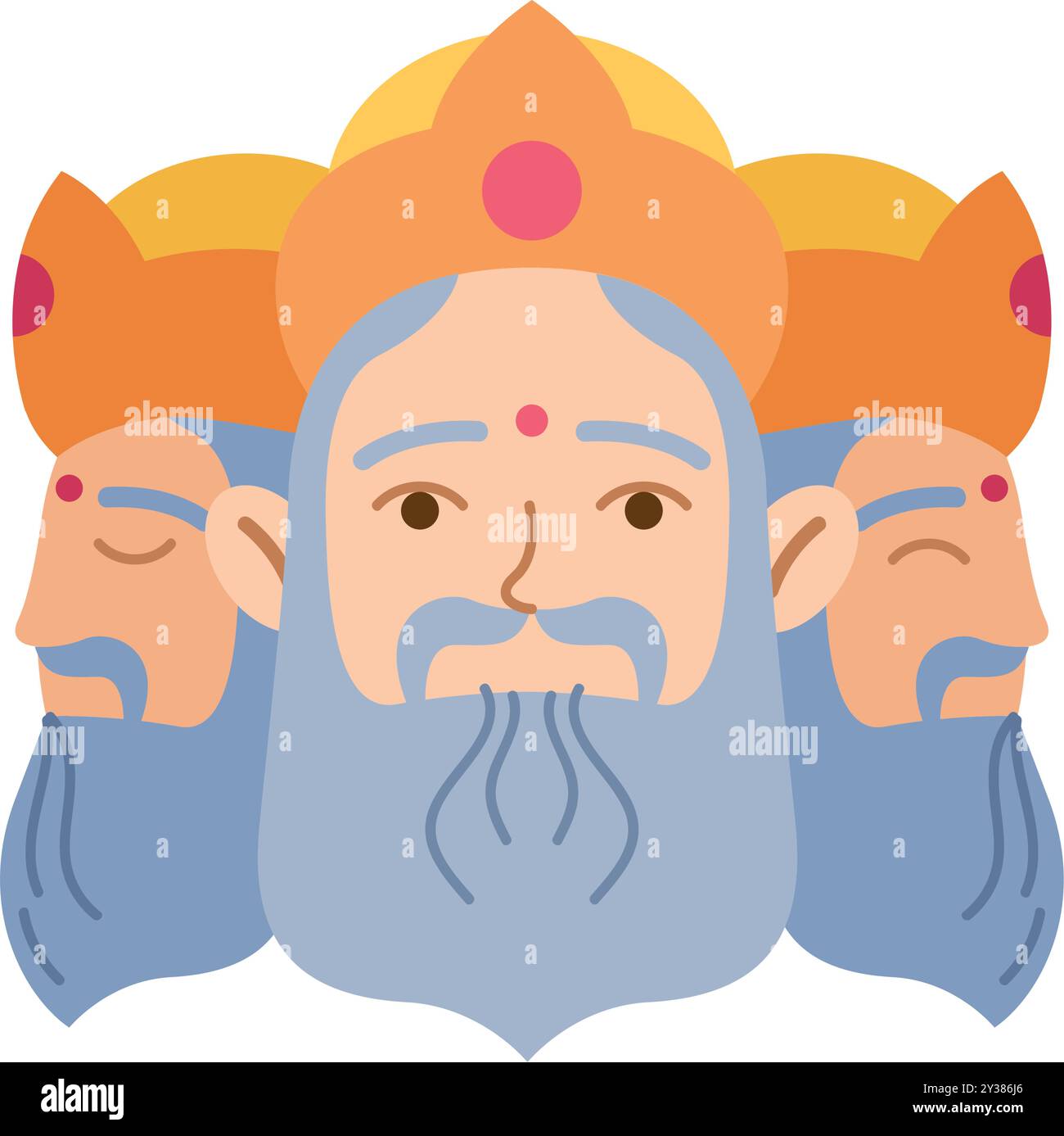 hindu god brahma cartoon isolated Stock Vector Image & Art - Alamy