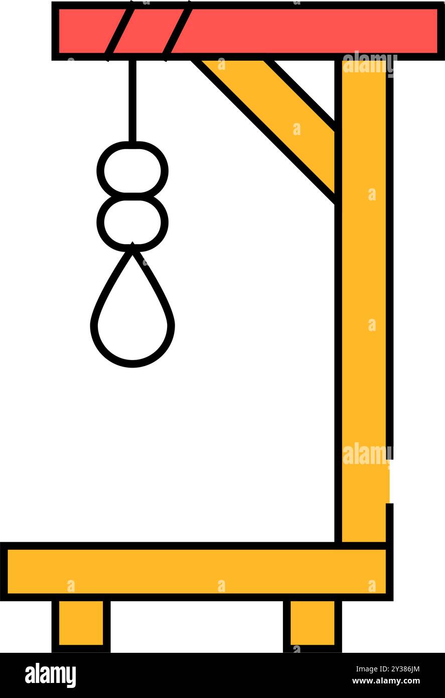 medieval gallows icon color illustration Stock Vector Image & Art - Alamy
