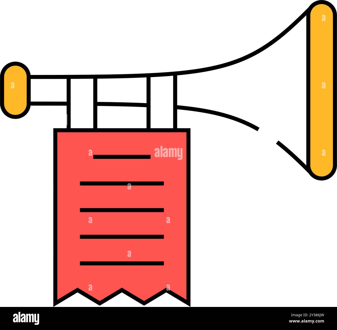 trumpet fanfare icon color illustration Stock Vector Image & Art - Alamy