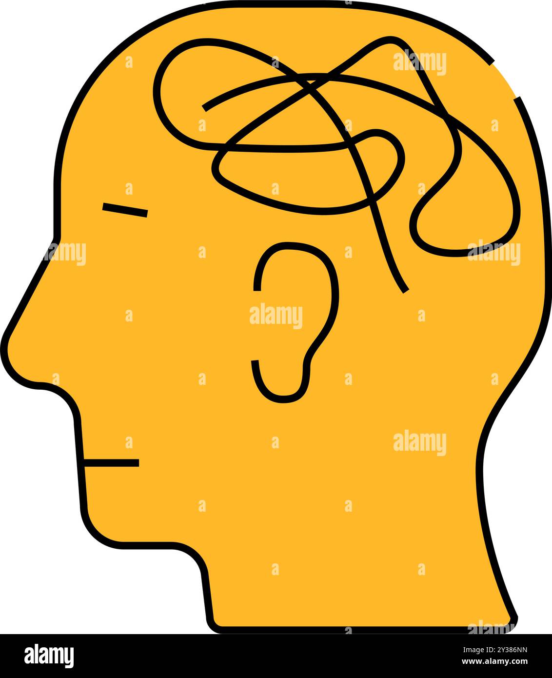 mess in head icon color illustration Stock Vector Image & Art - Alamy