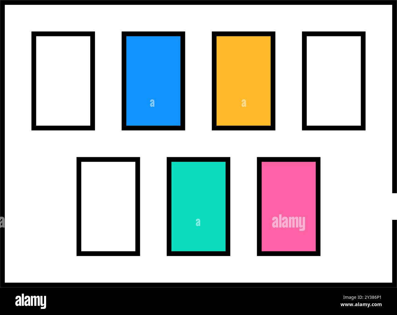 luscher test flat icon color illustration Stock Vector Image & Art - Alamy