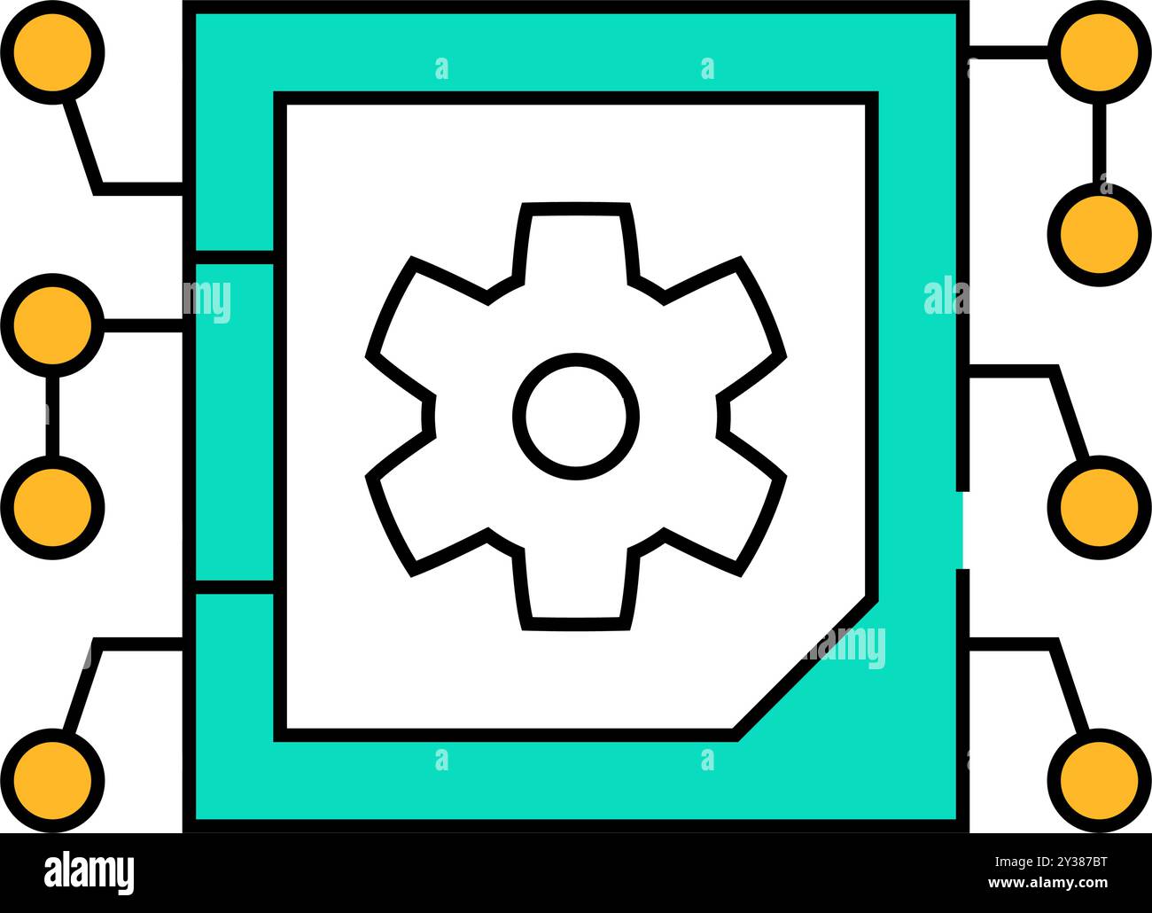 micro chip sign icon color illustration Stock Vector Image & Art - Alamy