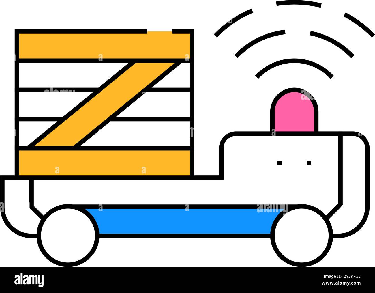automation transportation car icon color illustration Stock Vector ...