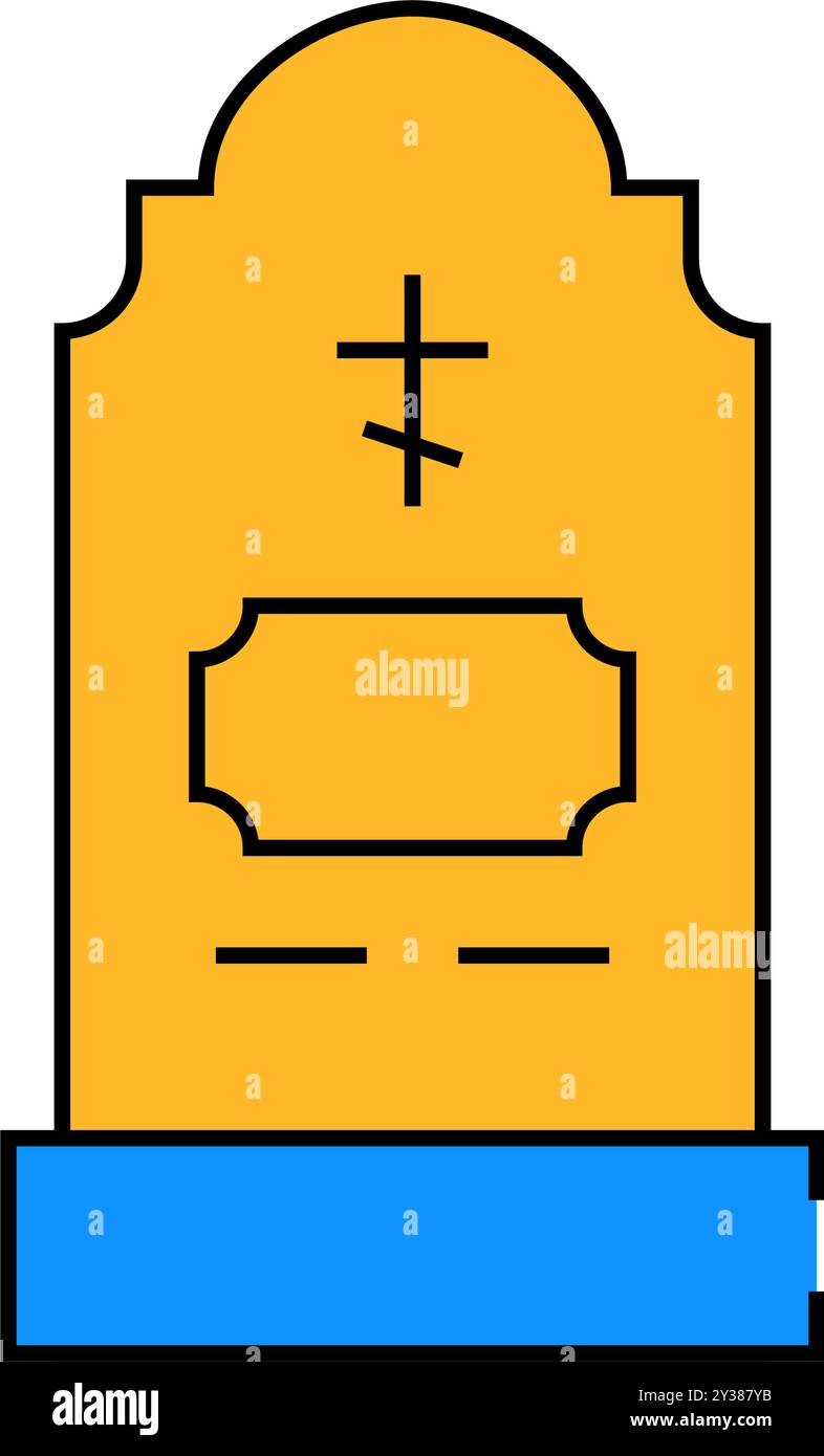 grave headstone icon color illustration Stock Vector Image & Art - Alamy