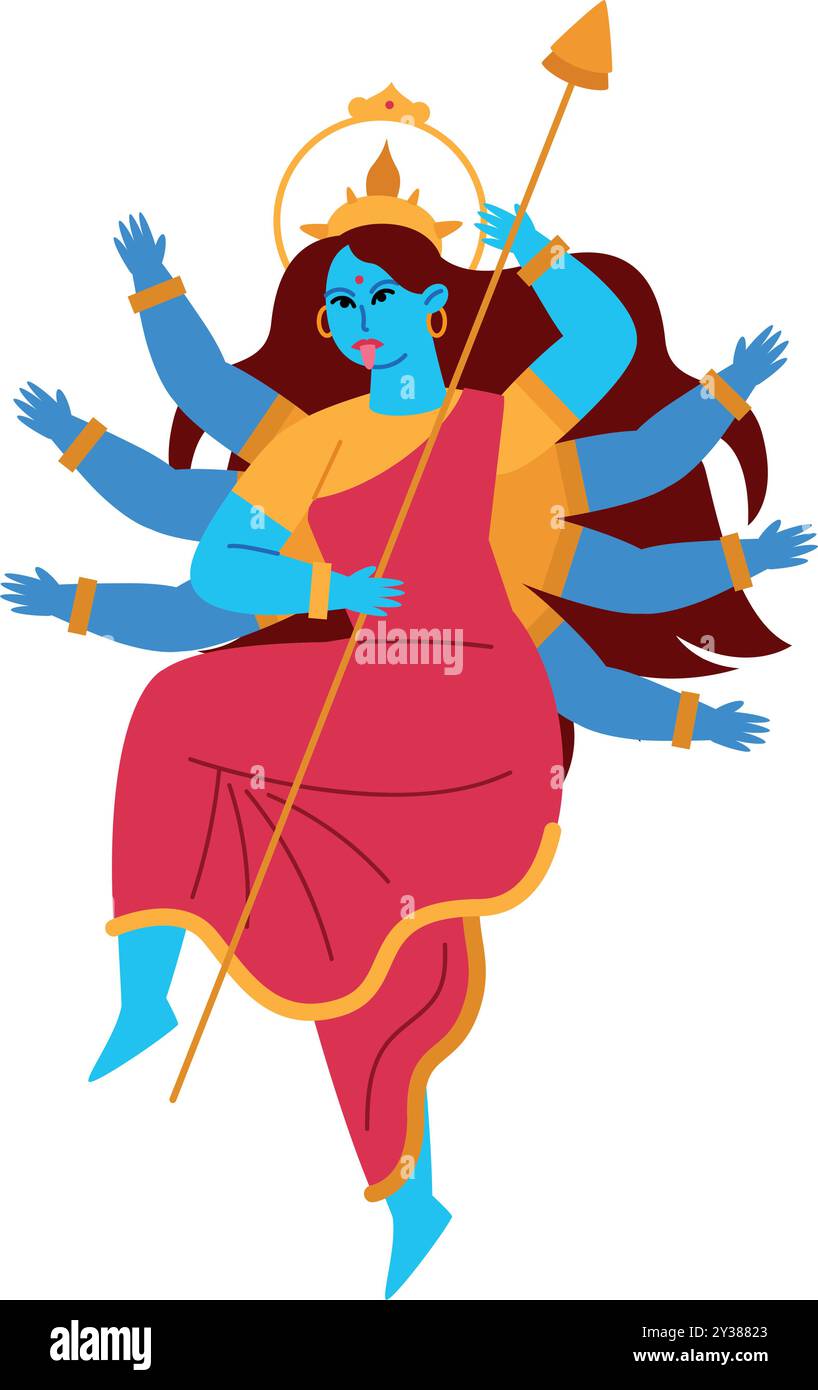 goddess kali hindu character isolated Stock Vector Image & Art - Alamy