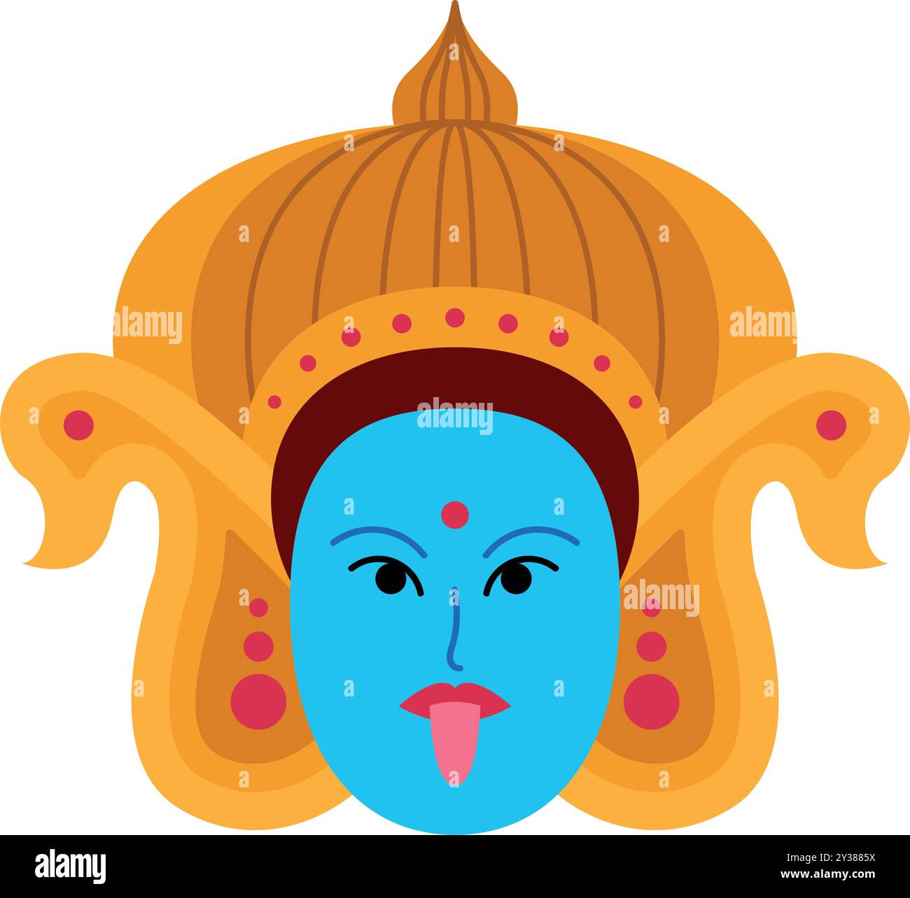 head of goddess kali hindu deity isolated Stock Vector Image & Art - Alamy