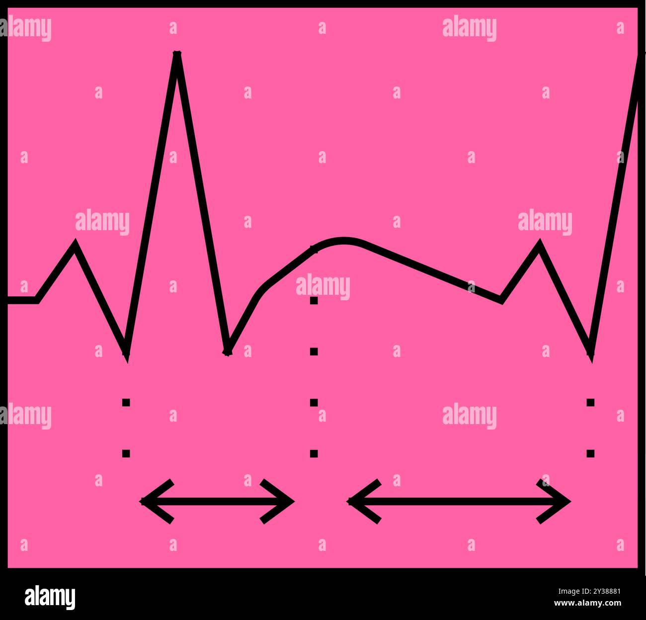 diastole, analysis of sistal and cardiogram icon color illustration ...