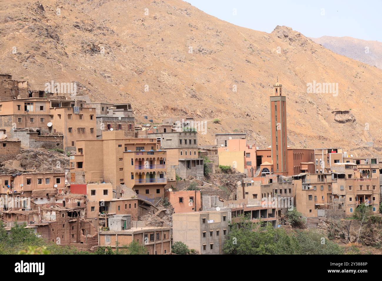 Imlil village located in the High Atlas Mountains at the gates of the ...
