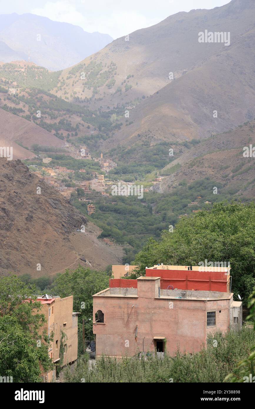 Imlil village located in the High Atlas Mountains at the gates of the ...
