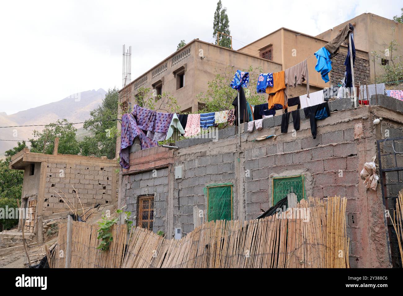 Imlil village located in the High Atlas Mountains at the gates of the ...