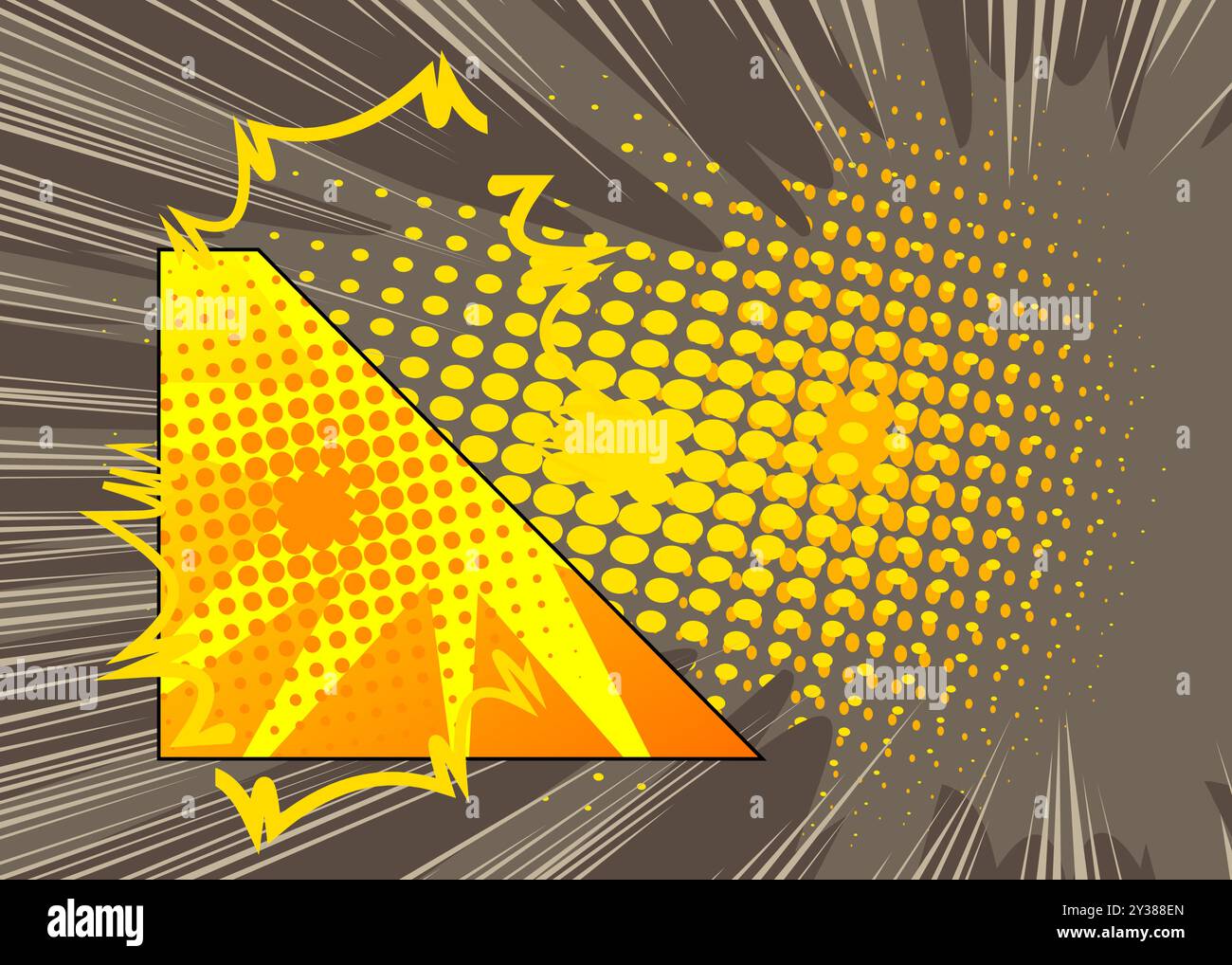 Cartoon background, comic book gray and yellow retro vector comics pop ...