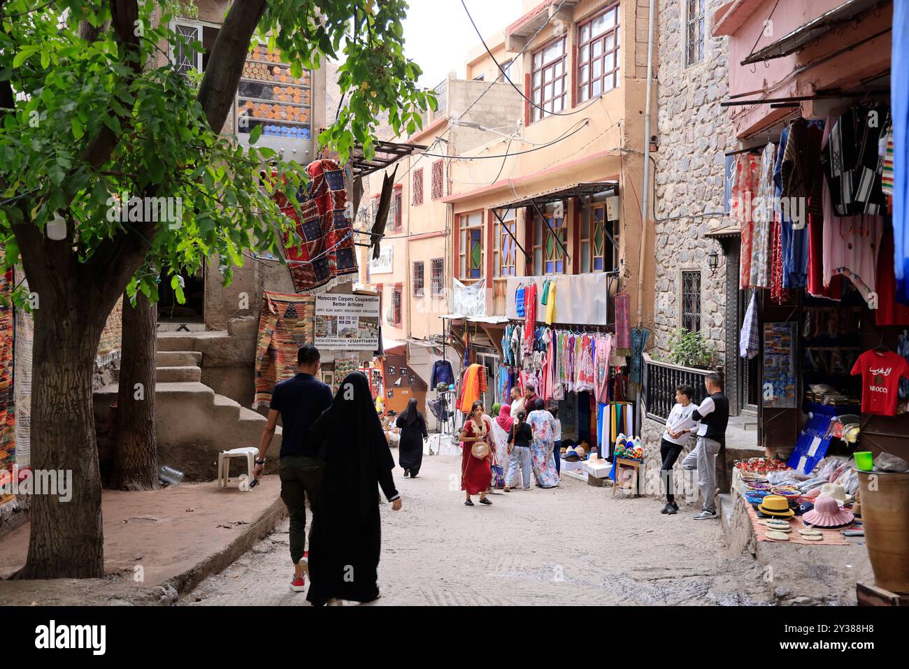 Imlil village located in the High Atlas Mountains at the gates of the ...