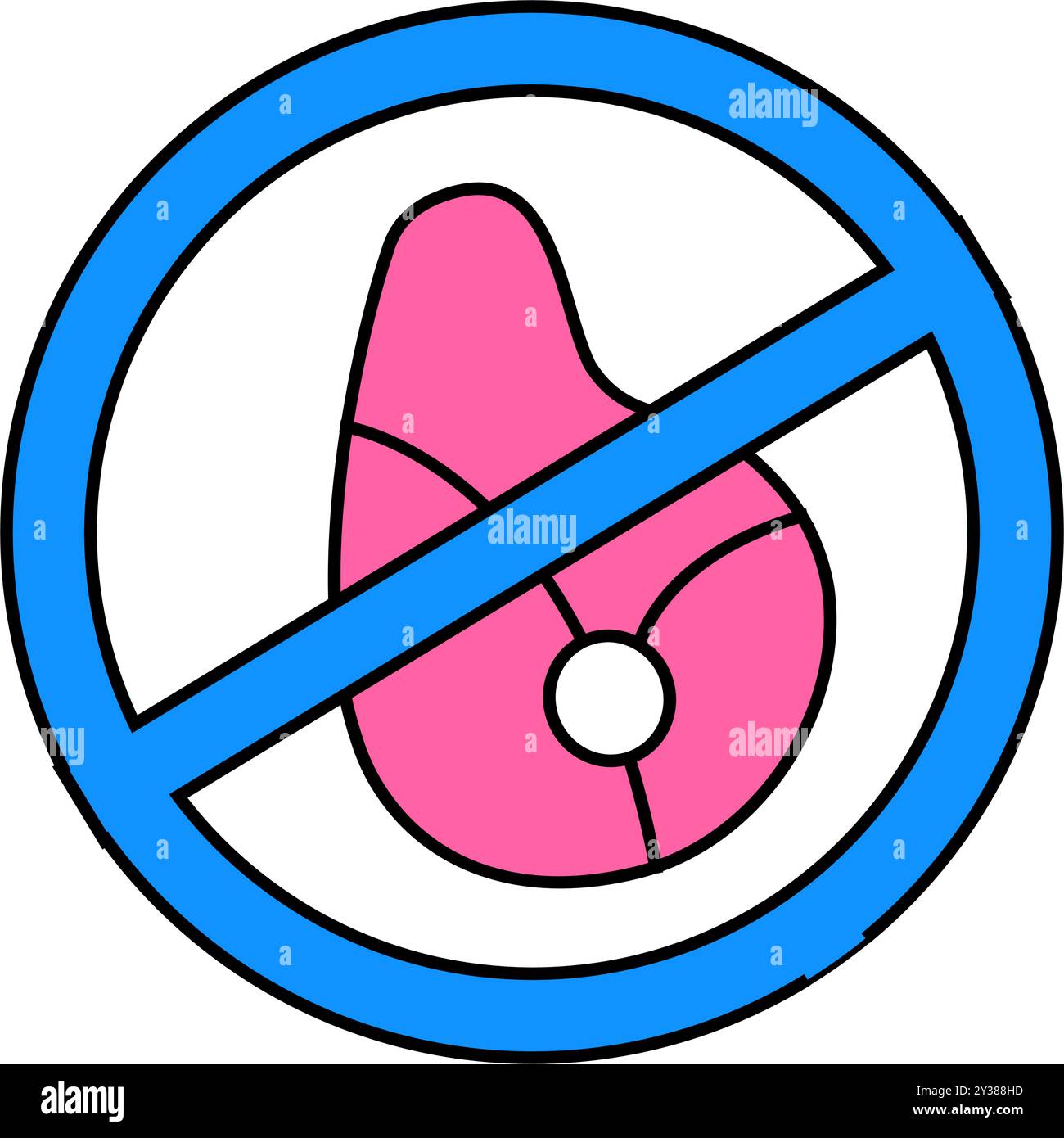 ban on meat icon color illustration Stock Vector Image & Art - Alamy