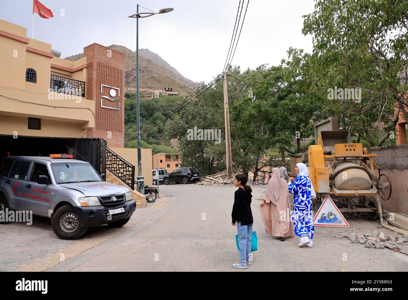 Imlil village located in the High Atlas Mountains at the gates of the ...
