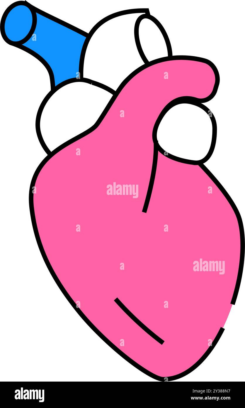 Burning heart organ Stock Vector Images - Alamy