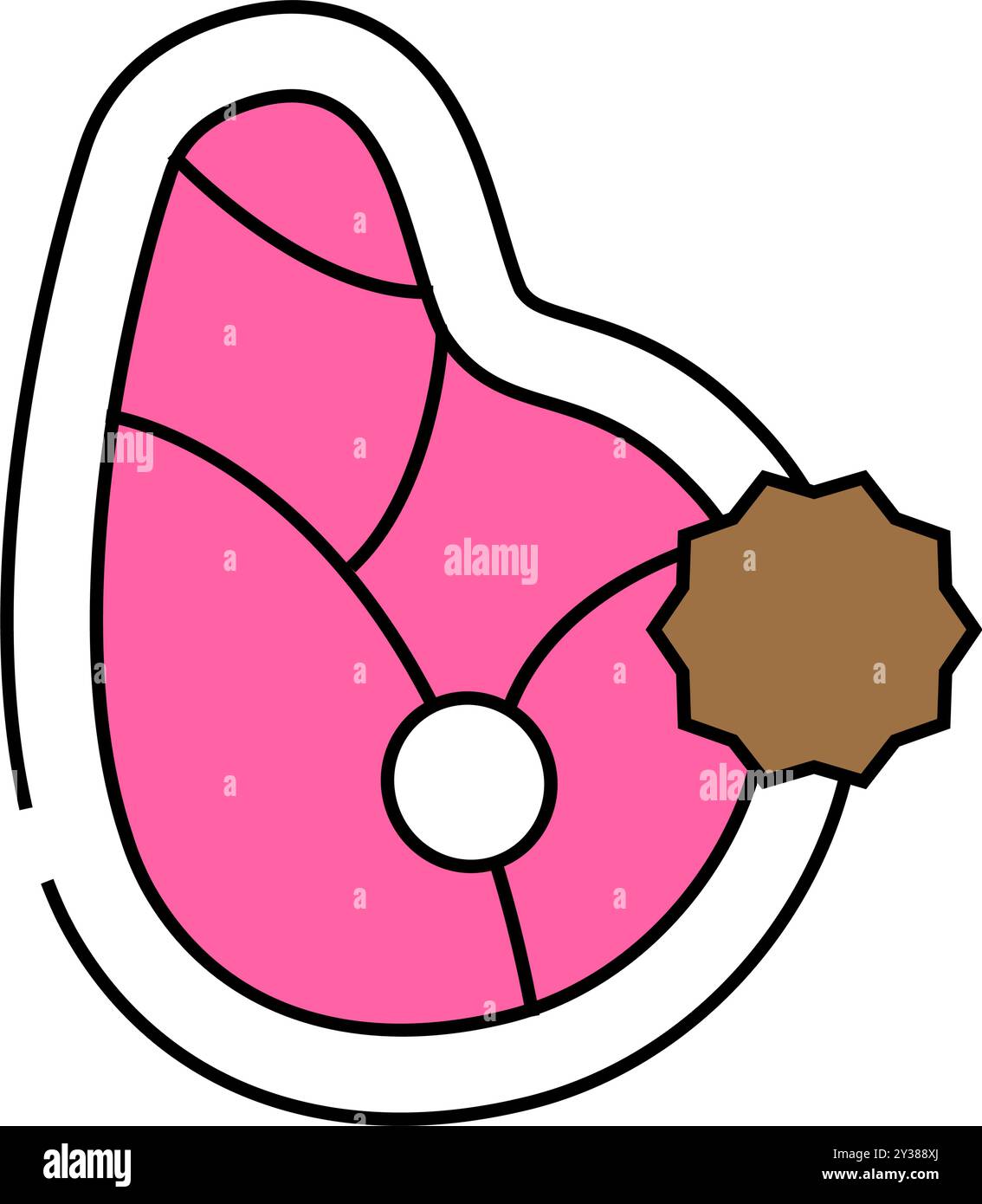meat allergy flat icon color illustration Stock Vector Image & Art - Alamy