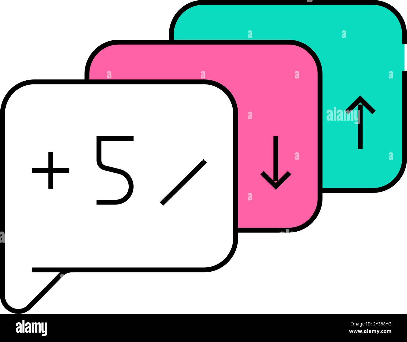 exit polls growing and falling icon color illustration Stock Vector ...