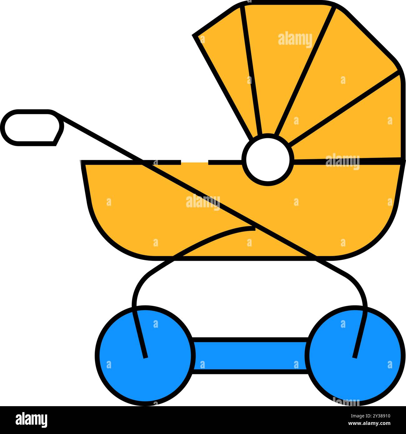 baby stroller icon color illustration Stock Vector Image & Art - Alamy