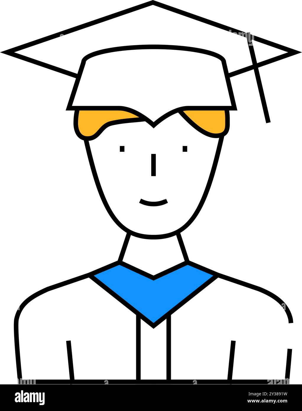 student graduate icon color illustration Stock Vector Image & Art - Alamy