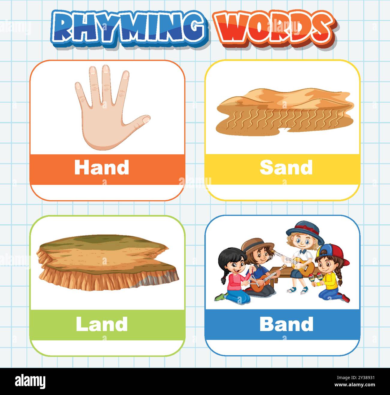 Illustration of words that rhyme Stock Vector Image & Art - Alamy