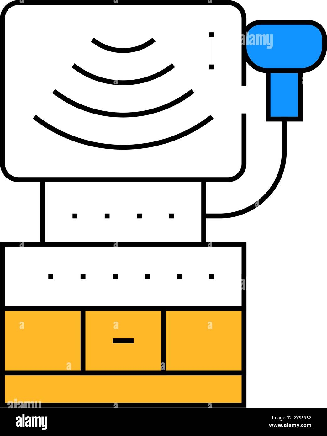 ultrasound equipment sign icon color illustration Stock Vector Image ...