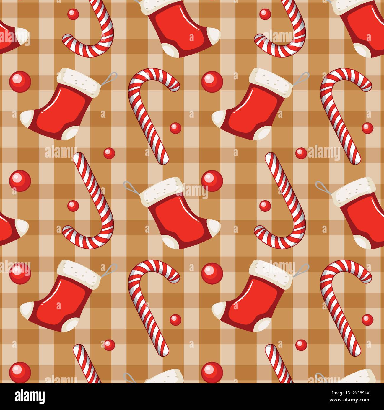 Candy canes ornaments on Stock Vector Images - Alamy