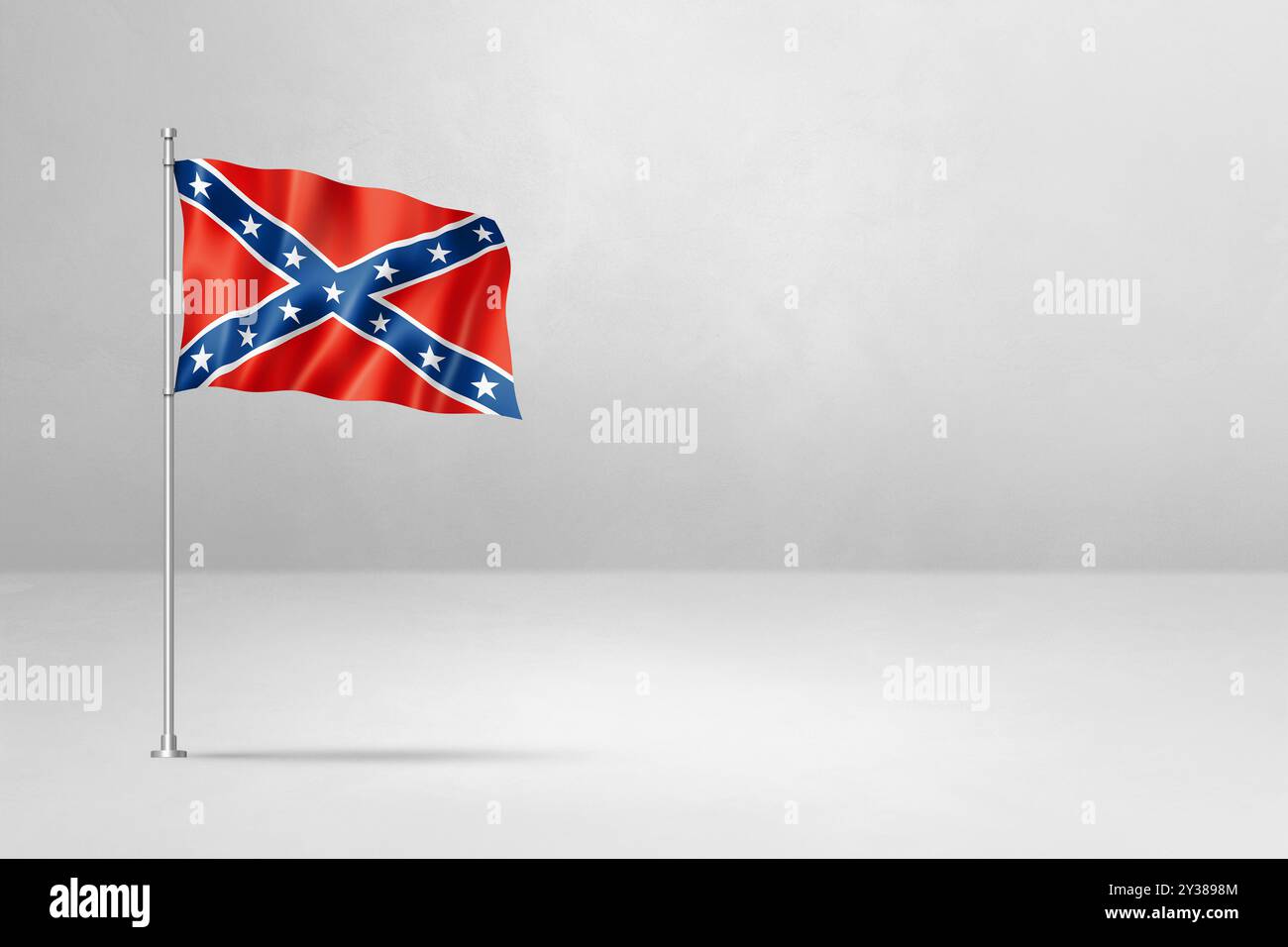 Confederate flag, 3D illustration, isolated on white Stock Photo - Alamy