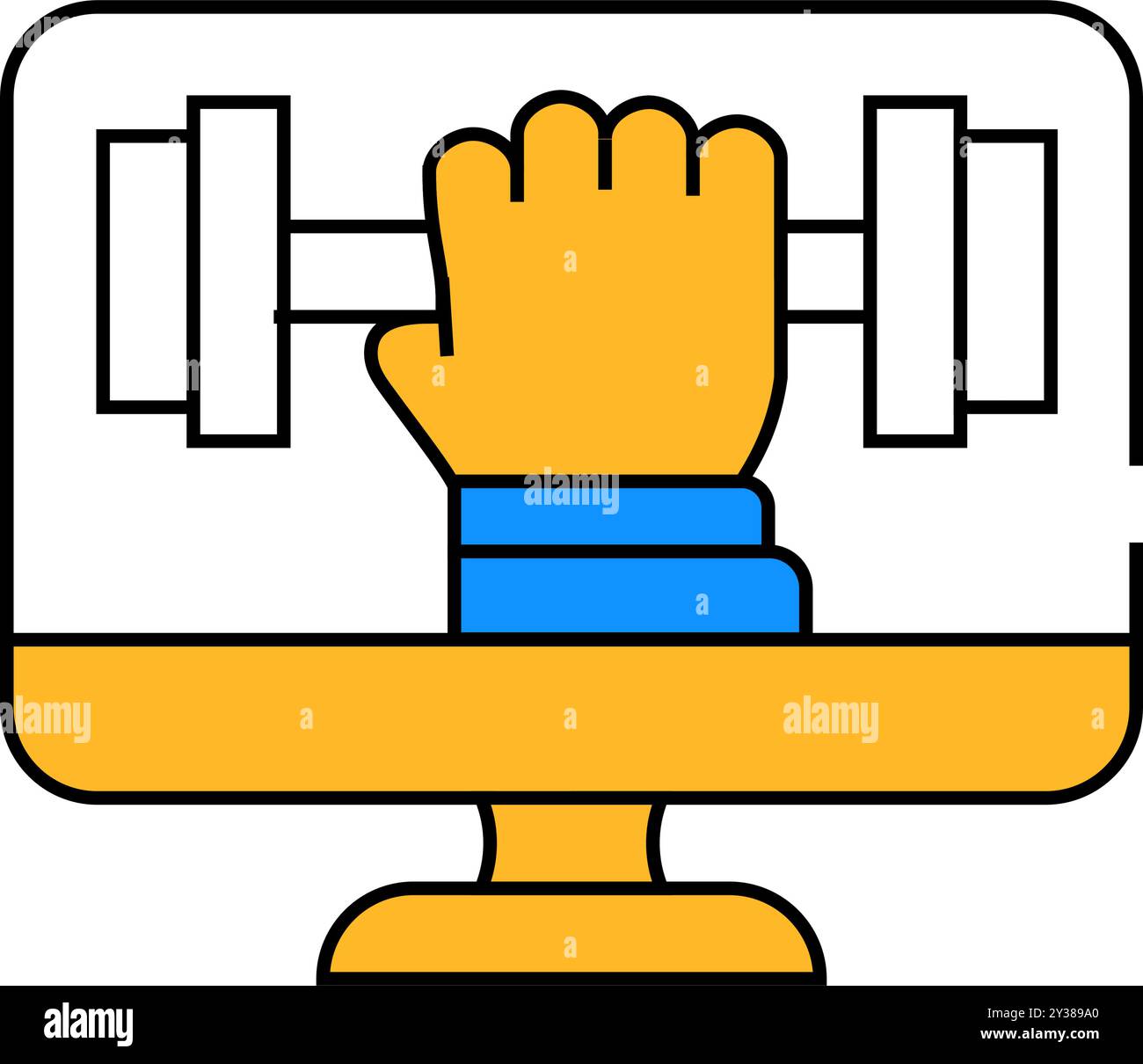 online physical education icon color illustration Stock Vector Image ...