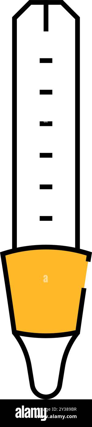 laboratory thermometer icon color illustration Stock Vector Image & Art ...