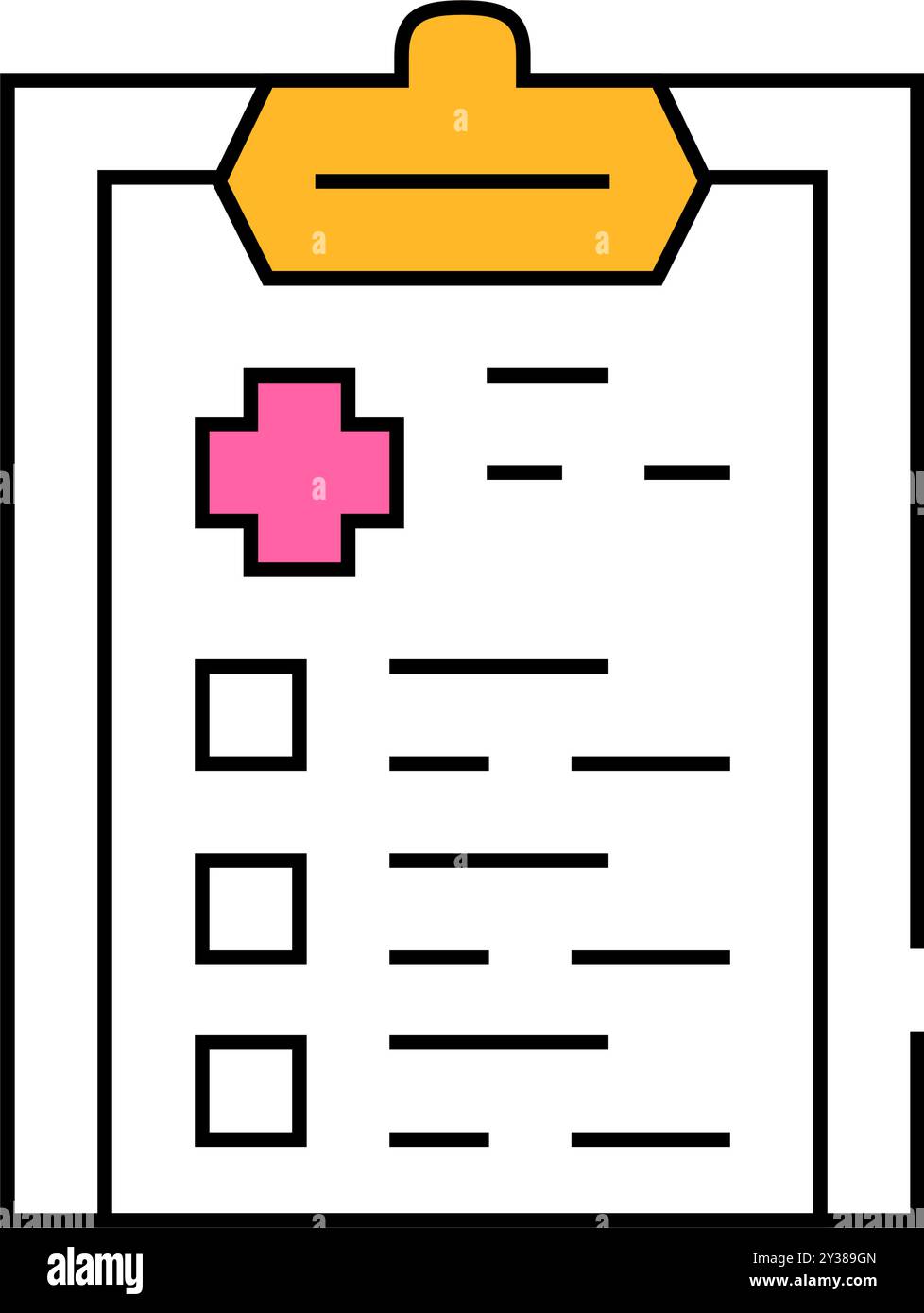 medical checklist sign icon color illustration Stock Vector Image & Art ...